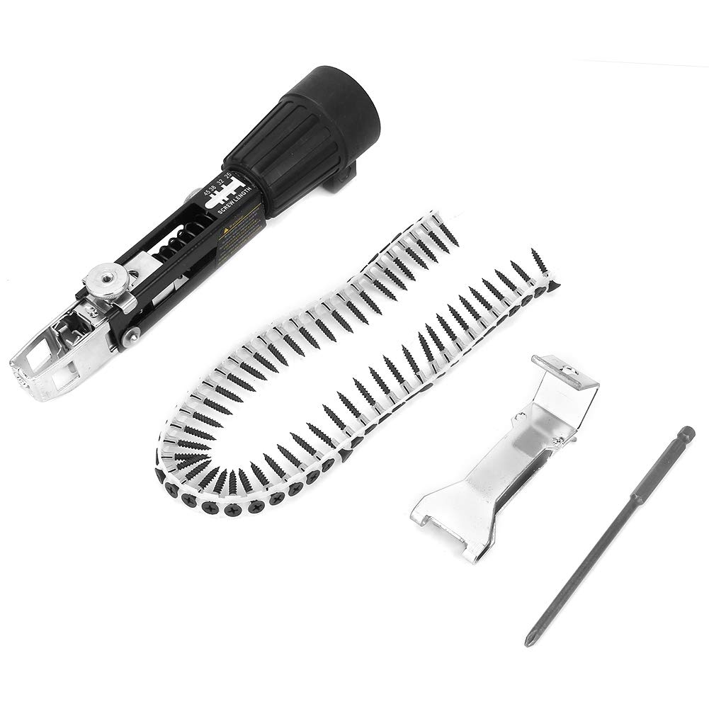 Automatic Drill Nailer, 3Pcs Chain Nail Gun Adapter Woodwork Automatic Nail Adapter Electric Drill Chain Attachment Set for Drywall Wood Board Ceiling, Nail Gun Collating