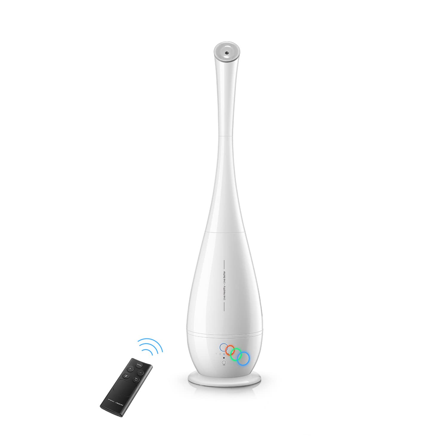 Humidifier, 5L Floor Humidifiers for Large Room with Remote Control, Cool Mist Humidifiers with Oil Diffuser Tray, Smart Humidity Last up to 50 Hours