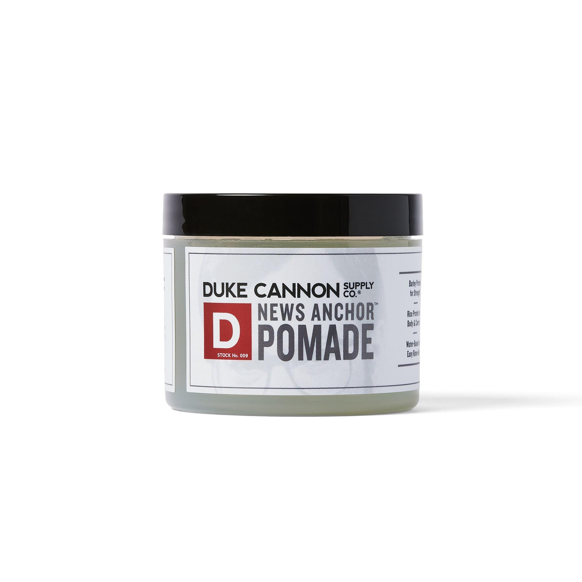 Duke Cannon Supply Co. - News Anchor Pomade, Sandalwood and Citrus Hints (4.6 oz) Natural Matte, Medium-to-Strong Hold Pomade for All Hair Types