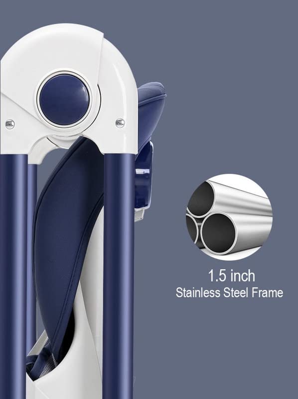 Adjustable High Chair for Babies & Toddlers - Detachable Tray Liner - Easy Cleaning - Adjusts as Child Grows - Reclines for Bottle Feeding - Adjusts to 6 Different Heights - 4 Locking Wheels