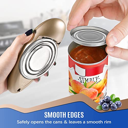 Automatic Electric Can Opener, Open Cans in One Click, Smooth Edge Handheld Can Opener, Hands Free Food-Safe Battery Operated Electric Can Openers, Kitchen Gadget Gift for Chefs, Arthritis and Seniors