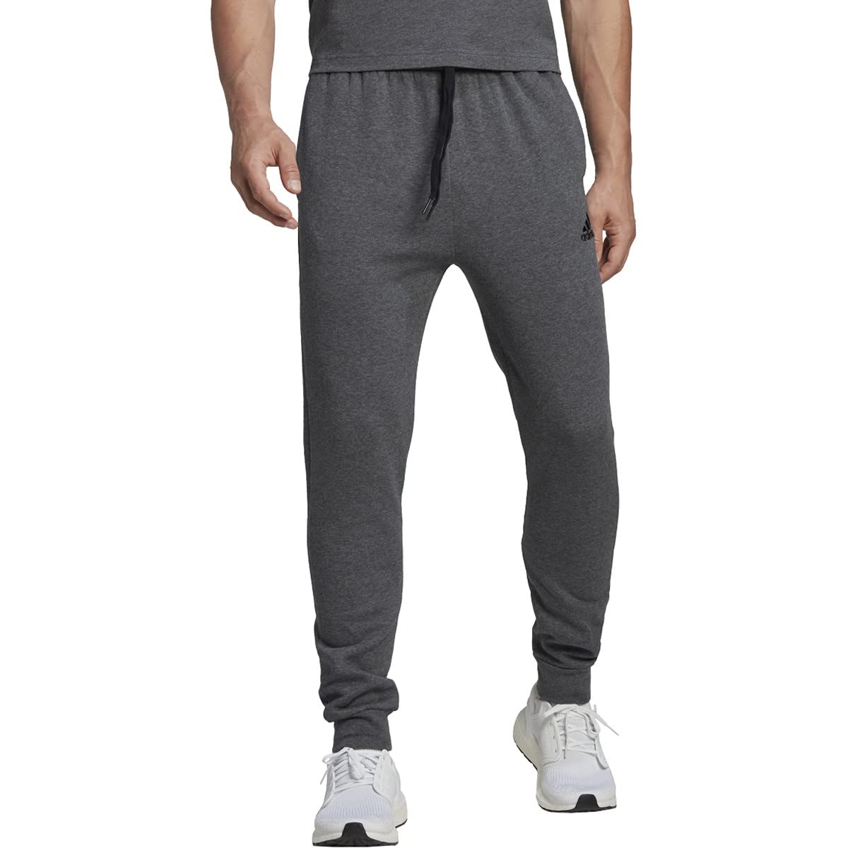 adidas Men's Essentials Fleece Regular Tapered Pants, Preloved Blue, Large