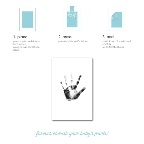 Pearhead Babyprints Double-Sided Christmas Photo Ornament with Clean Touch Ink Pad, Newborn Handprint or Footprint Kit, 2 Sided Baby's 1st Christmas Holiday Keepsake Ornament