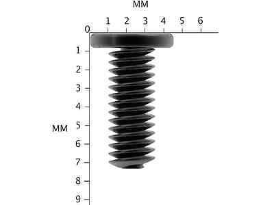 RapidSparesLtd Pack of 1000 M2.5x6.5 New Black Zinc Wafer Head Laptop Machine Screw Philips Head