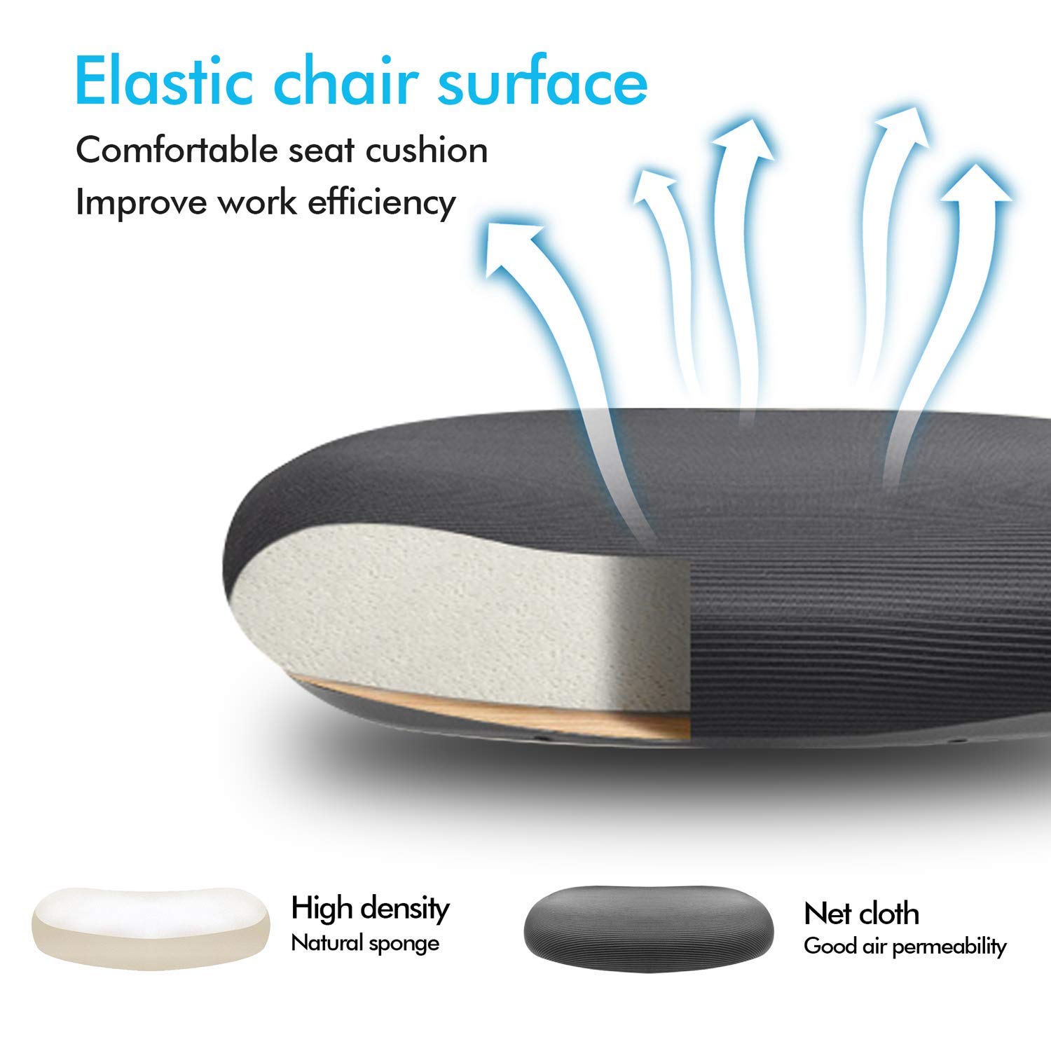 FelixKing Office Chair, Ergonomic Desk Chair with Adjustable Height, Swivel Computer Mesh Chair with Lumbar Support and Flip-up Arms, Backrest with Breathable Mesh (Black)