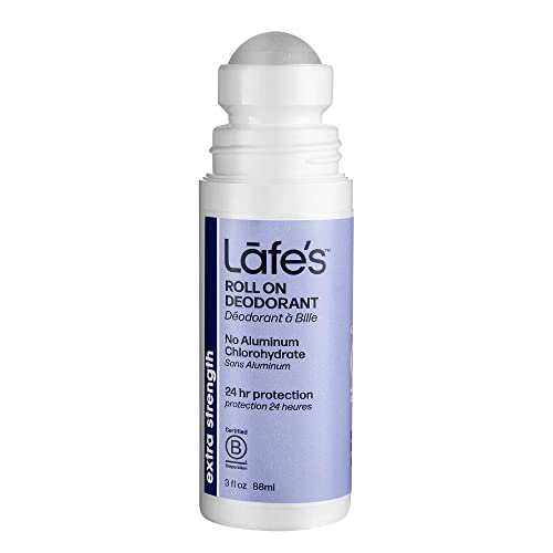 Lafe's Natural Deodorant | 3oz Roll-On Aluminum Free Natural Deodorant for Men & Women | Paraben Free & Baking Soda Free with 24-Hour Protection | Extra Strength