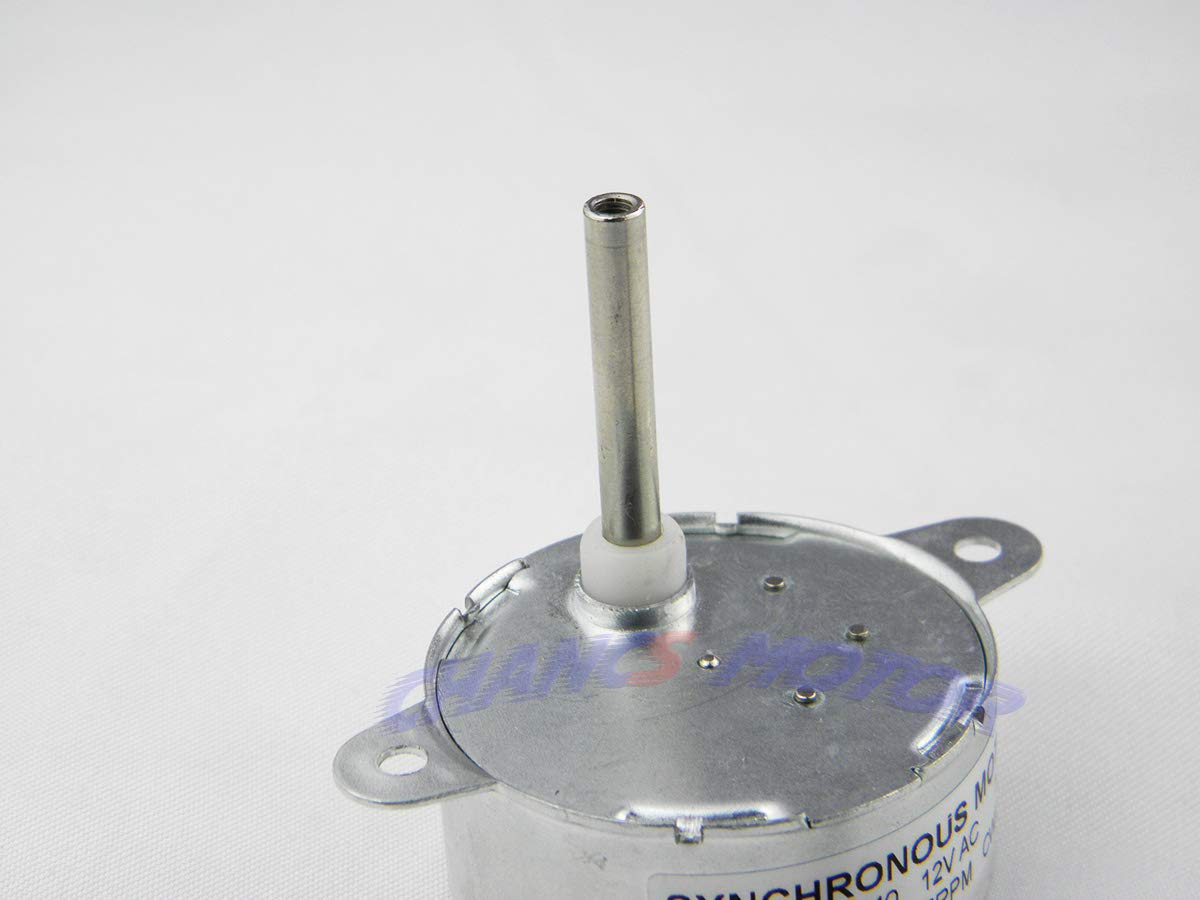CHANCS Synchronous Motor TYC-40 AC 12V 5RPM Shaft Length 33mm for Christmas Decoration Micro Motor