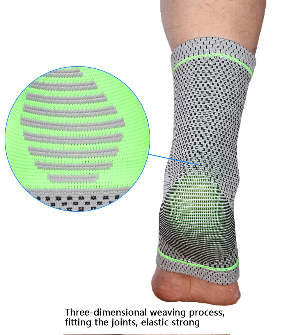 Ankle Brace Compression Support Sleeve (1 Pair) - Nuoda Ankle Compression Socks for Plantar Fasciitis, Arch Support, Foot & Ankle Swelling, Achilles Tendon, Joint Pain, Injury Recovery (Medium)