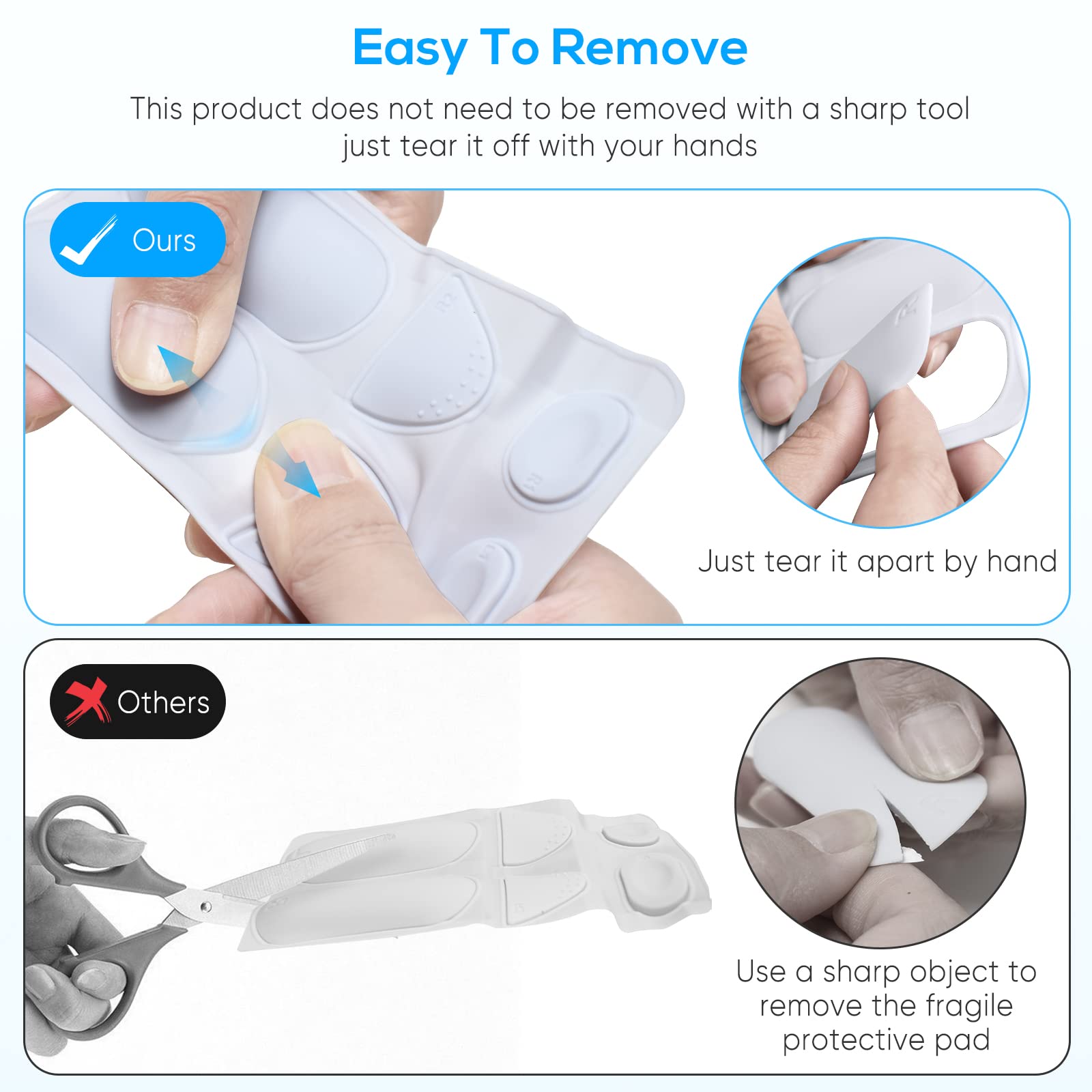 Anti-Slip Silicone Pad for PS VR2 Sense Controller, MENEEA Sweatproof Trigger Extender Pad for Playstation VR2 Gamepad, Cover Accessories Kit for PS VR2 Gaming Gamepad Grip, No Tools No Glue Residue