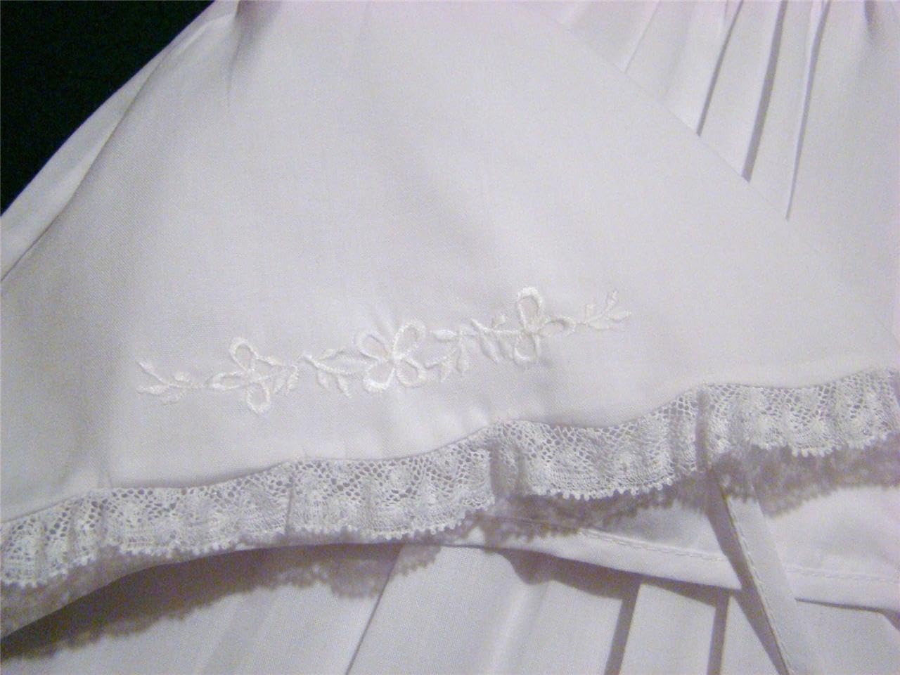 Feltman Brothers Girls Christening Gown White Batiste Lace with Bonnet 9/12m