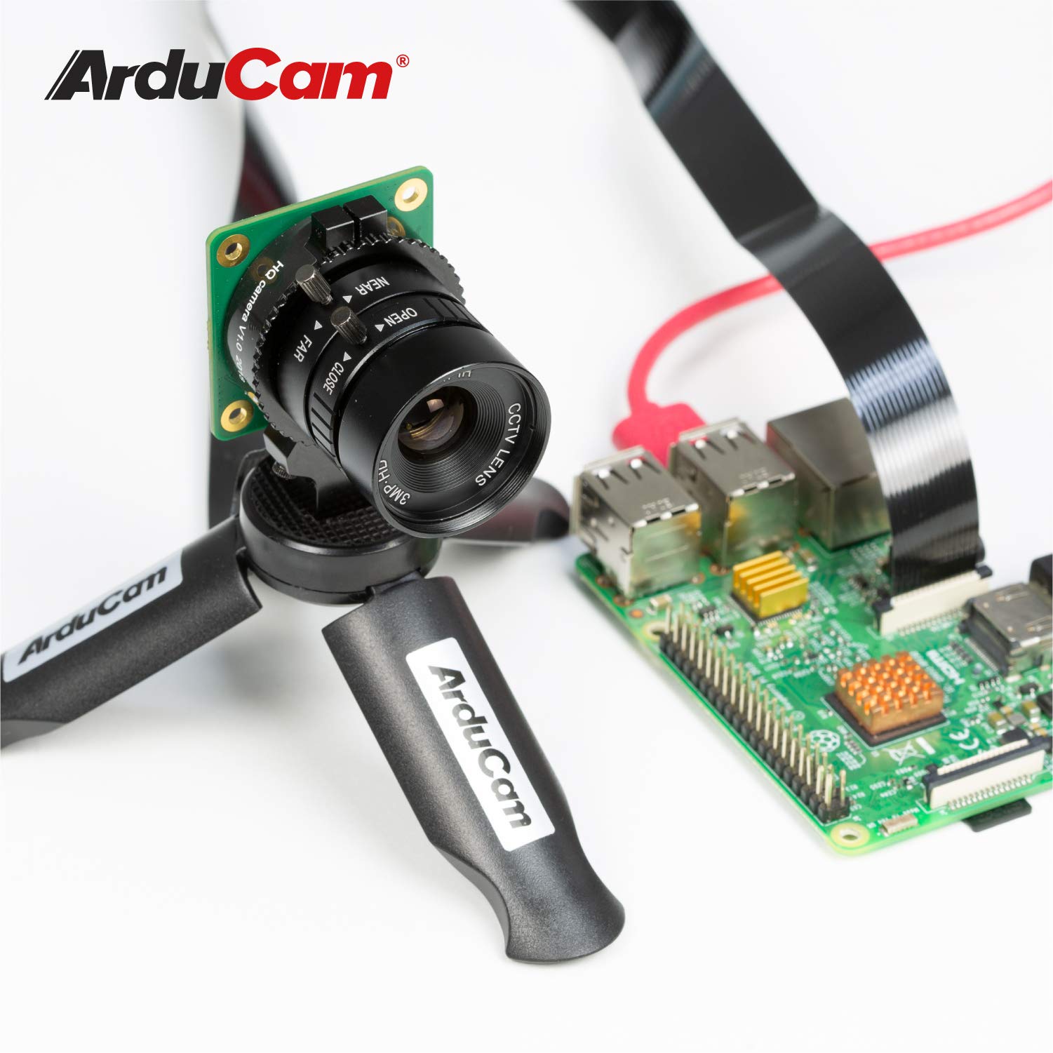 Arducam CS-Mount Lens for Pi HQ Camera, 12mm Focal Length with Manual Focus and Adjustable Aperture