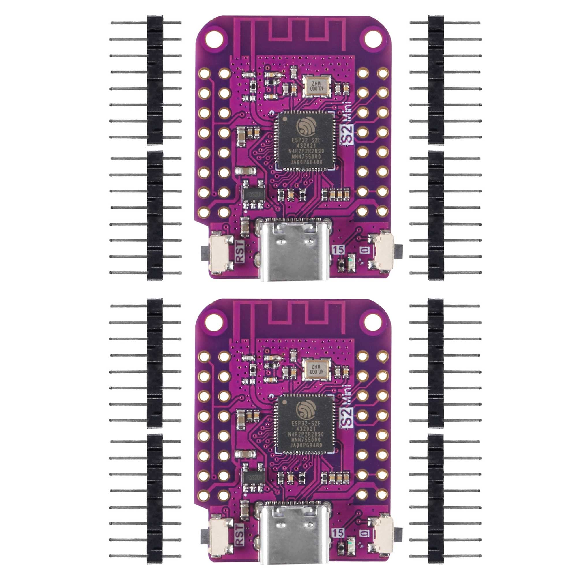 ALAMSCN 2PCS Wemos/Lolin ESP32 S2 Mini WiFi IOT Board Based ESP32-S2FN4R2 4MB Flash 2MB PSRAM Type-C Connection Compatible with MicroPython