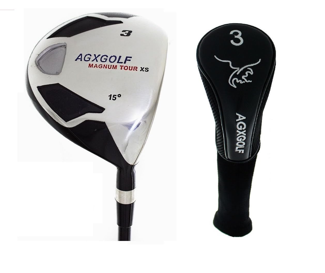AGXGOLF Magnum Men's EXTRA TALL (+2") Length XT Executive Edition Golf Club Set: Graphite 460cc Dr + Woods + 4, 6, & 8 Irons + Pitching Wedge + Free Putter Right Hand: USA Built