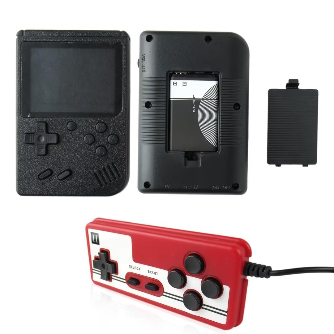 USonline911 Retro Portable Mini Handheld Video Game Console 8-Bit 3.0 Inch Color LCD Game Player Built-in 400 Games Kids Gift Accessories