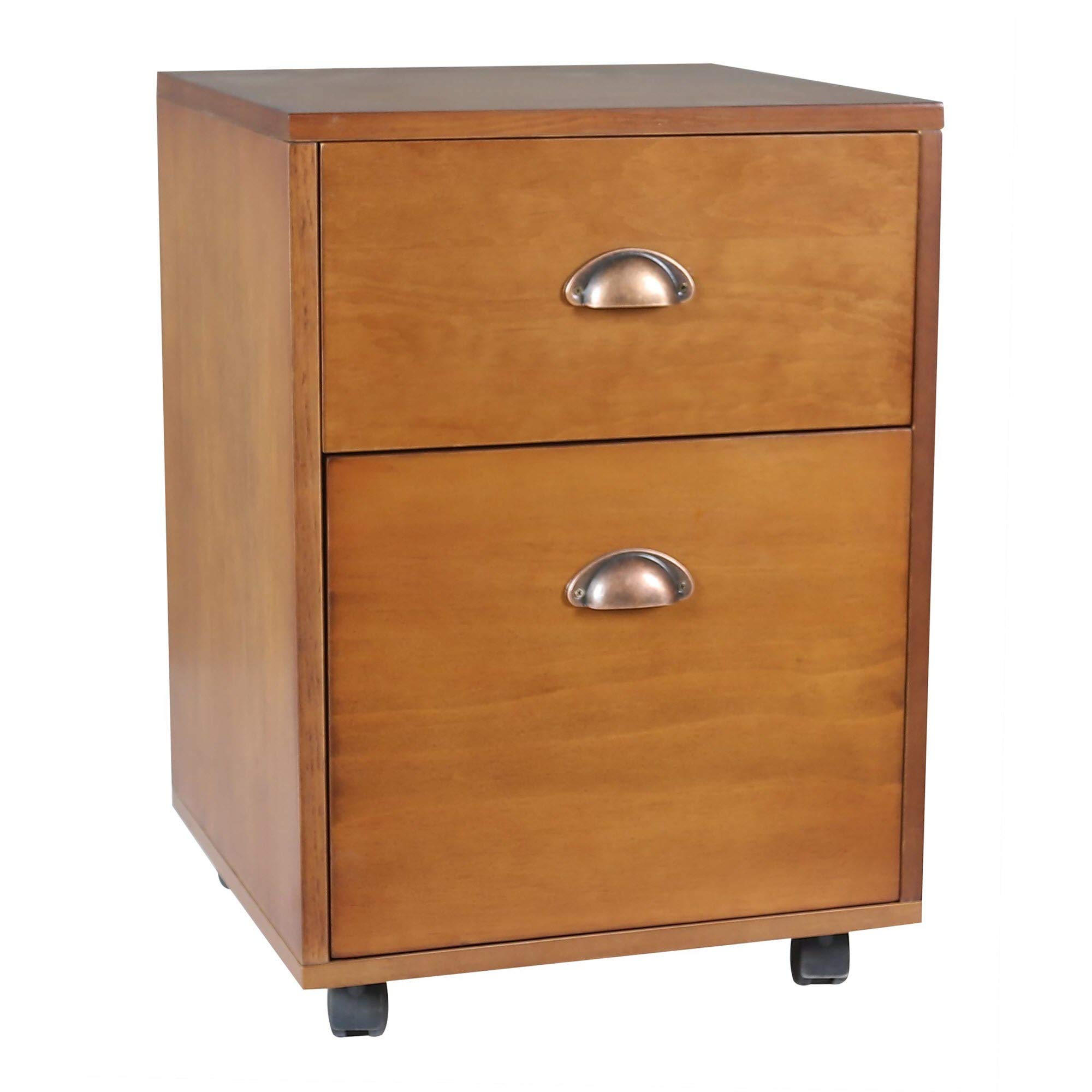 Amazon Brand β Stone & Beam 2-Drawer Rolling File Cabinet, 15.8"W, Maple Finish