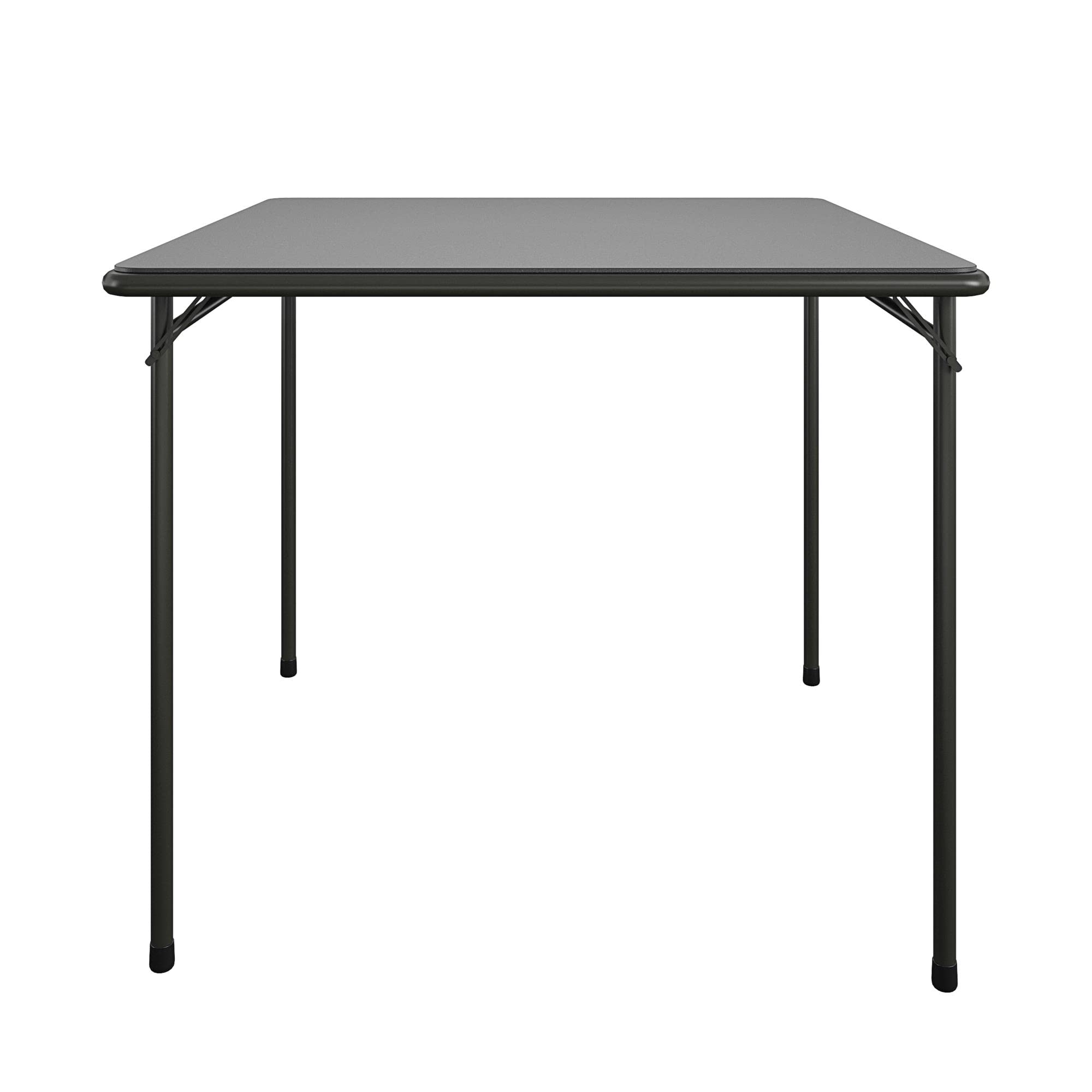 CoscoProducts COSCO Premium 5-Piece Table & Chair Dining Set, with 34" Vinyl Top Card Table and 4 Fabric Padded Seat & Back Folding Chairs, Black