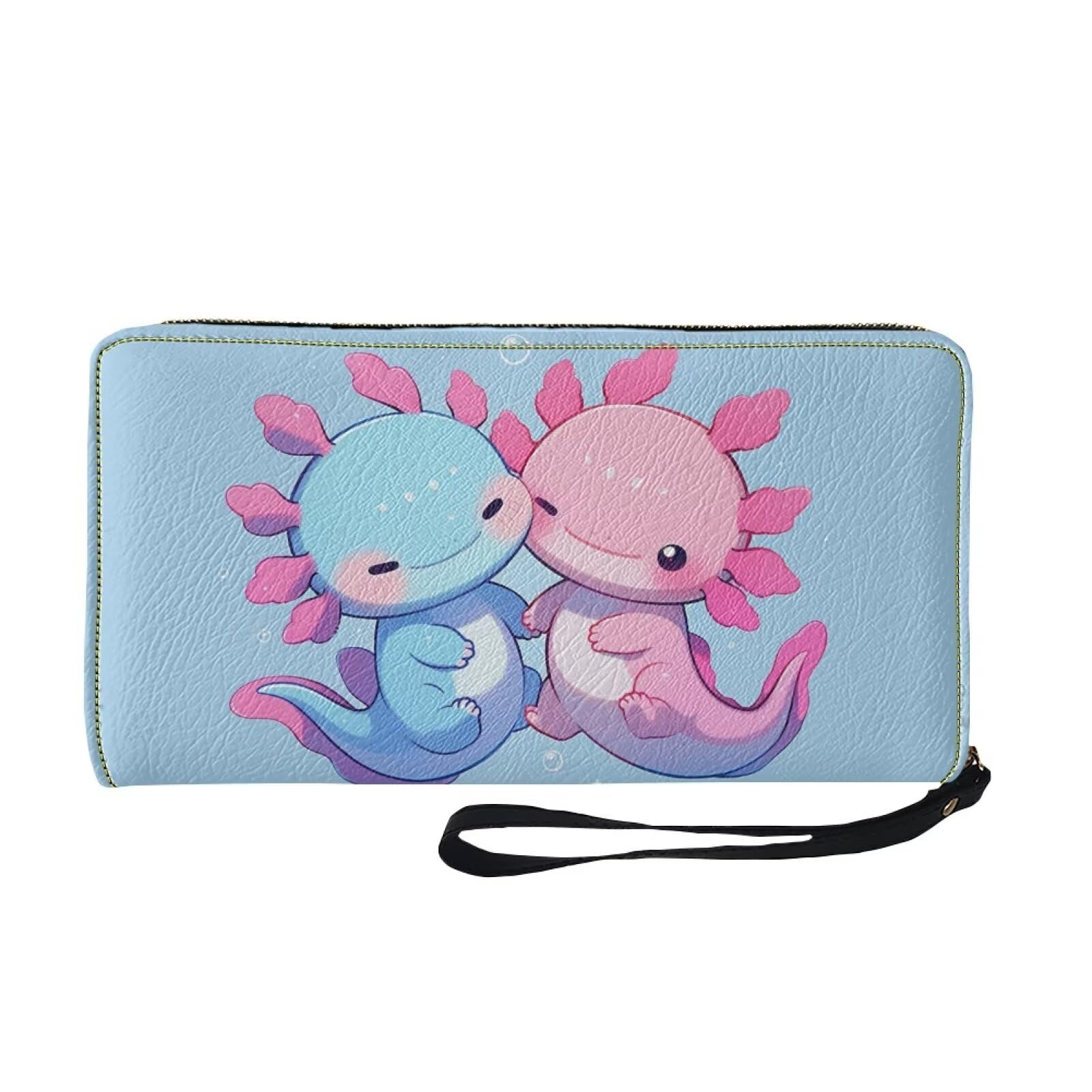 SCRAWLGOD Sunflower Horse Design Leather Wallet for Womens RFID Blocking Credit Card Holder Purse with Wristlet Strap Clutch