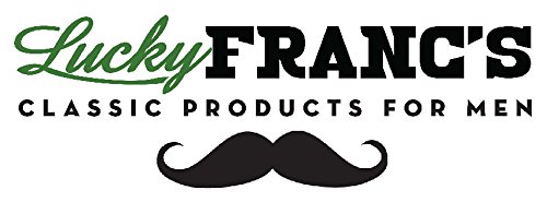 Lucky Franc's 2 oz. Strong Hold Mustache Wax and Real Ox Horn Comb Grooming Set. Wax that Stache in Style. Unscented Natural Moustache Wax and Stache or Beard Comb. Handmade Gift Set for Men