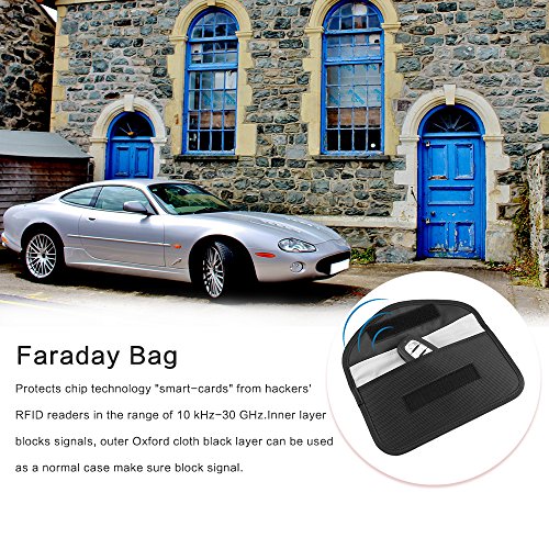 ONEVER Signal Blocking Bag, GPS RFID Faraday Bags for Phones Faraday Bag Pouch Shield Cage Wallet Phone Case for Cell Phone Privacy Protection Car Key FOB, Anti-Tracking Anti-Spying (1 Pack)