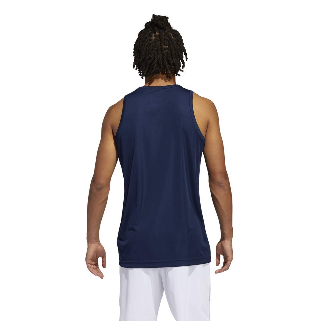 adidas Men's Heathered Tank Top, Collegiate Navy, X-Large