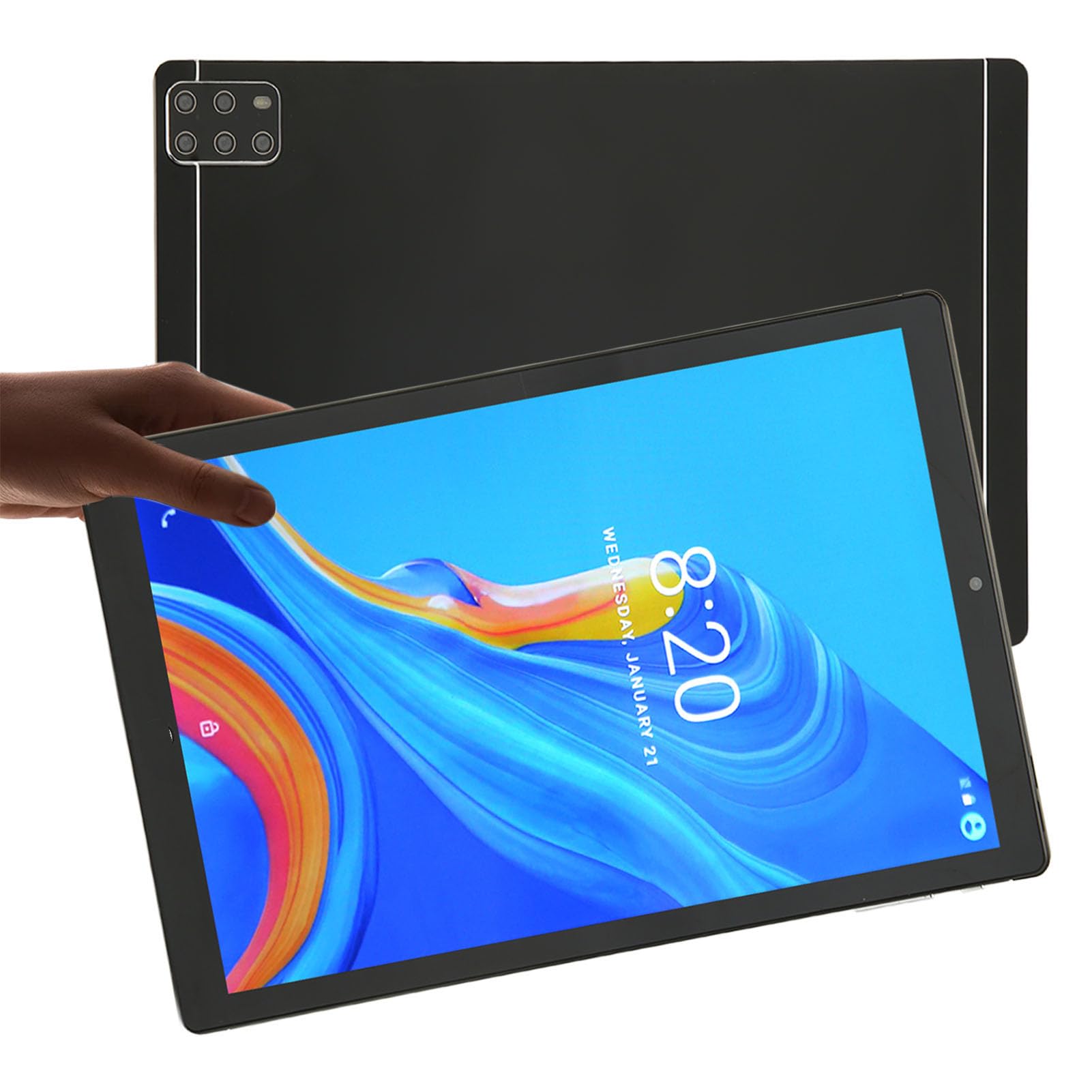 Airshi 2 in 1 Tablet, 5.0 6GB RAM 128GB ROM MT6735 Deca Core CPU 5GWiFi 10.1 Inch Tablet PC Dual Cameras for Entertainment for Business (US Plug)