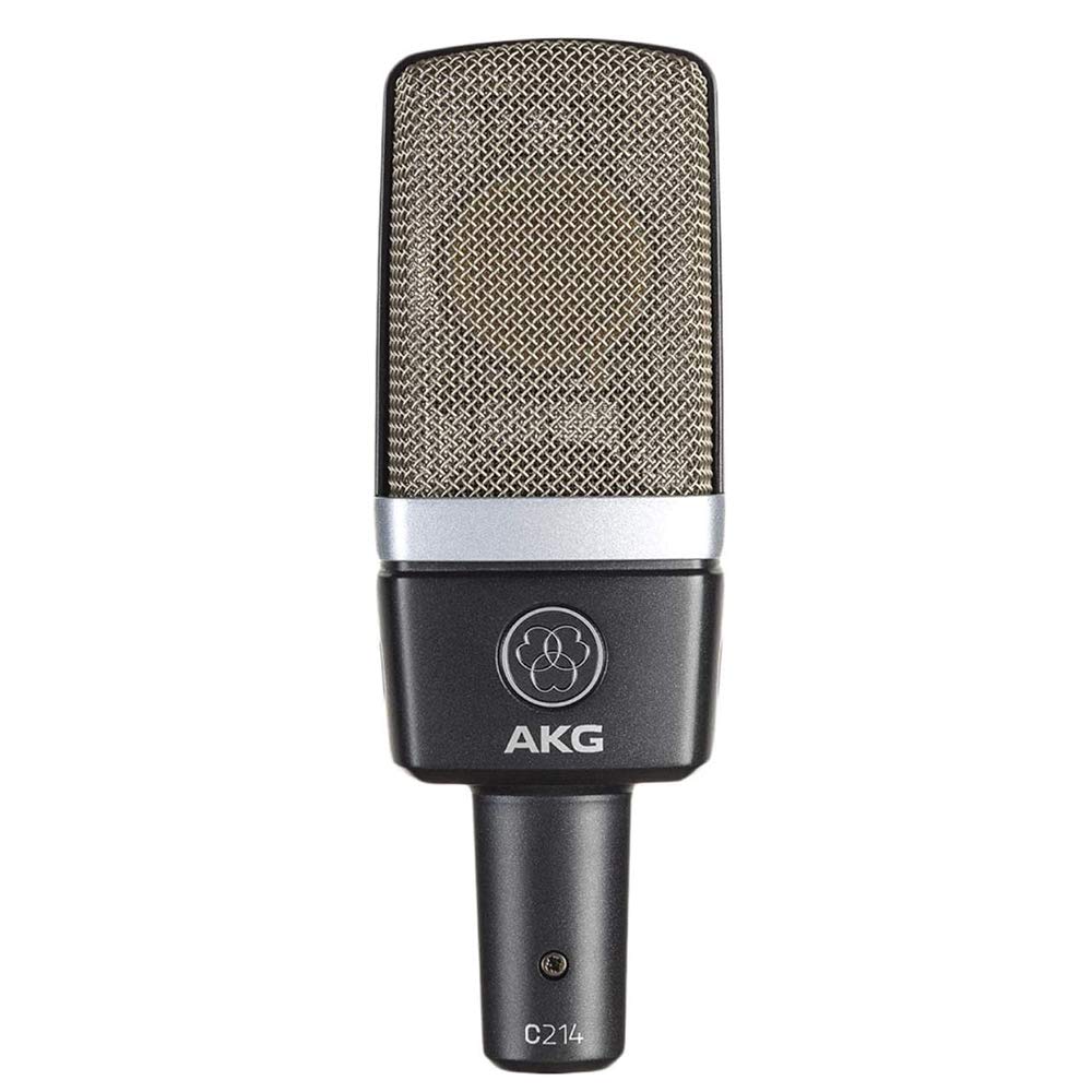 AKG C214 Pro Condenser Microphone Bundle with Audio-Technica ATH-M20x Headphones & Mic Stand