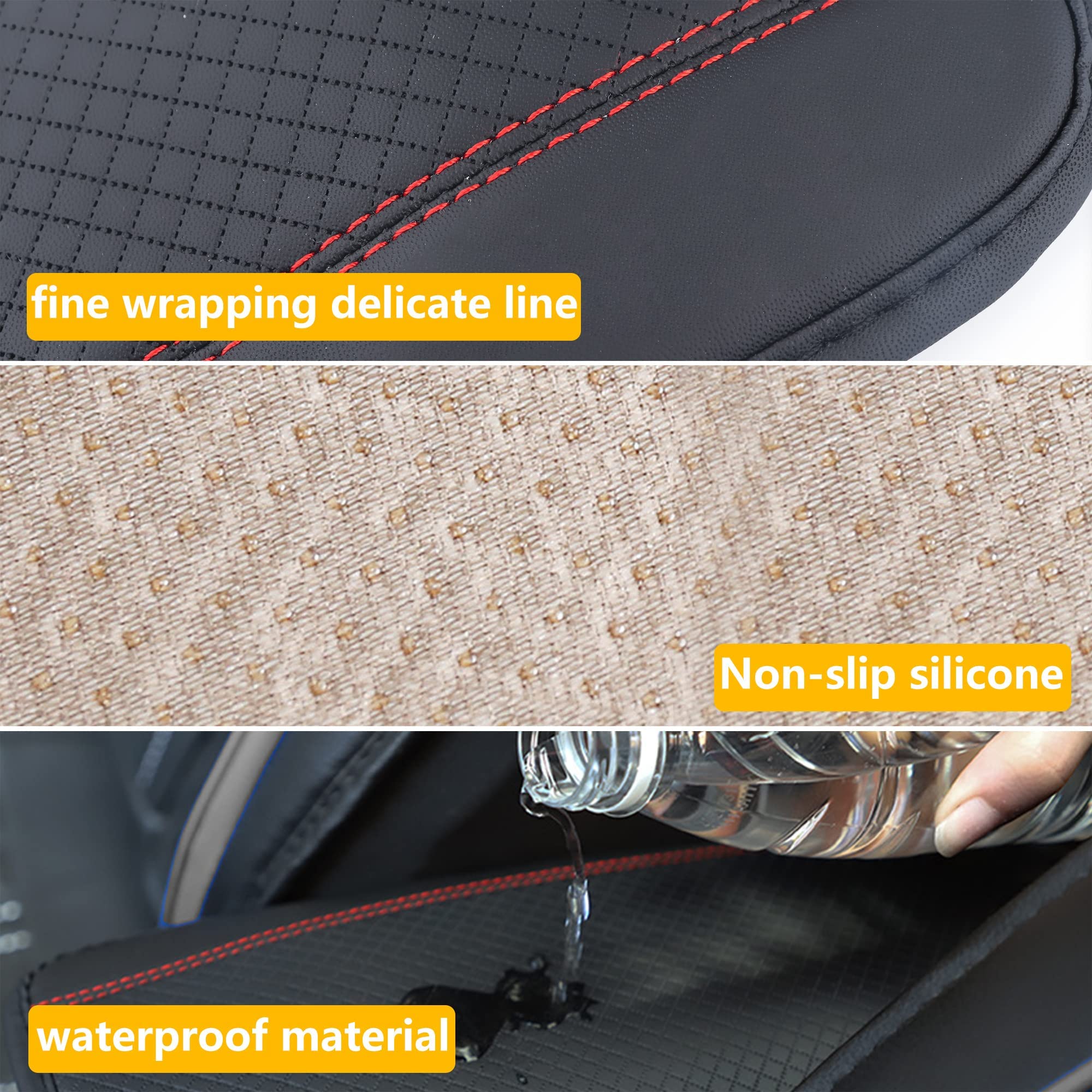 Aokdom Auto Armrest Box Cover, Car Console Covers, Fiber Leather Embossing Waterproof Armrest Cover, Suitable for Most Vehicles, SUVs, Trucks (Blue)