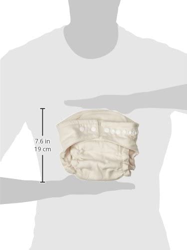 Osocozy Two Sized Fitted Cloth Diaper - 6 Count (Pack of 1) - Soft, Durable and Absorbent 100% Cotton Birdseye Weave Material. Easy to Use Snap Closures. Size 1 Fits 7-18 lbs