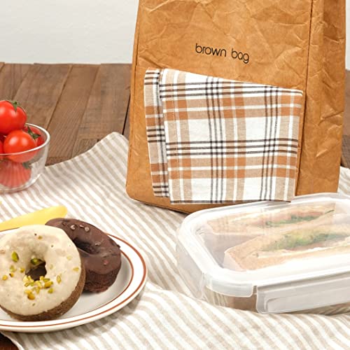 BROWN BAG – Insulated Lunch Bag for Women & Men | Reusable Paper Bag with Durable, Water-Resistant Fabrics | Insulation with Premium Thermal Liner | Simple Design, Brown