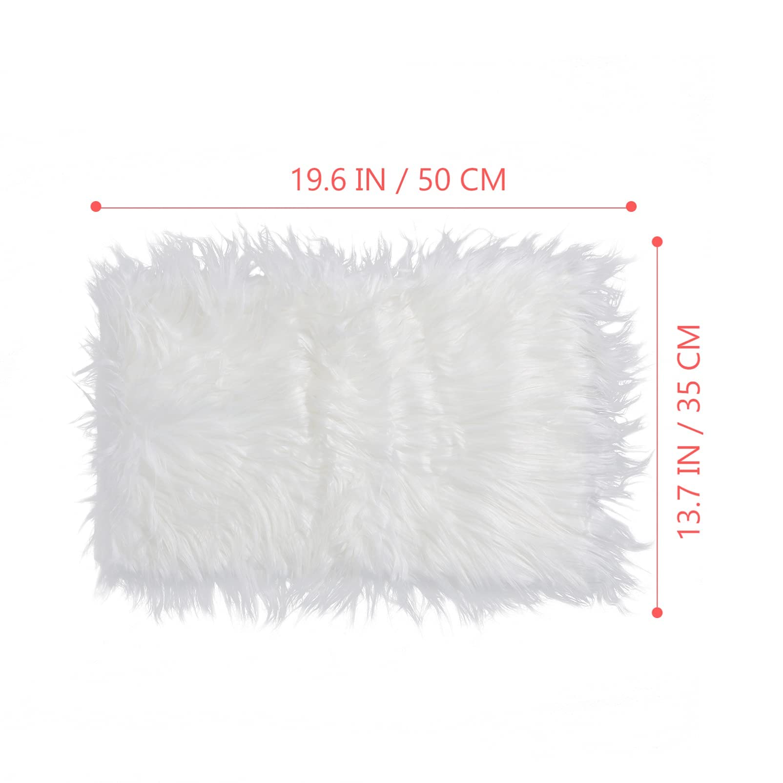 OULII Baby Photo Props Soft Fur Quilt Photographic Mat DIY Newborn Baby Photography Wrap-Baby Photo Props Favors (White)