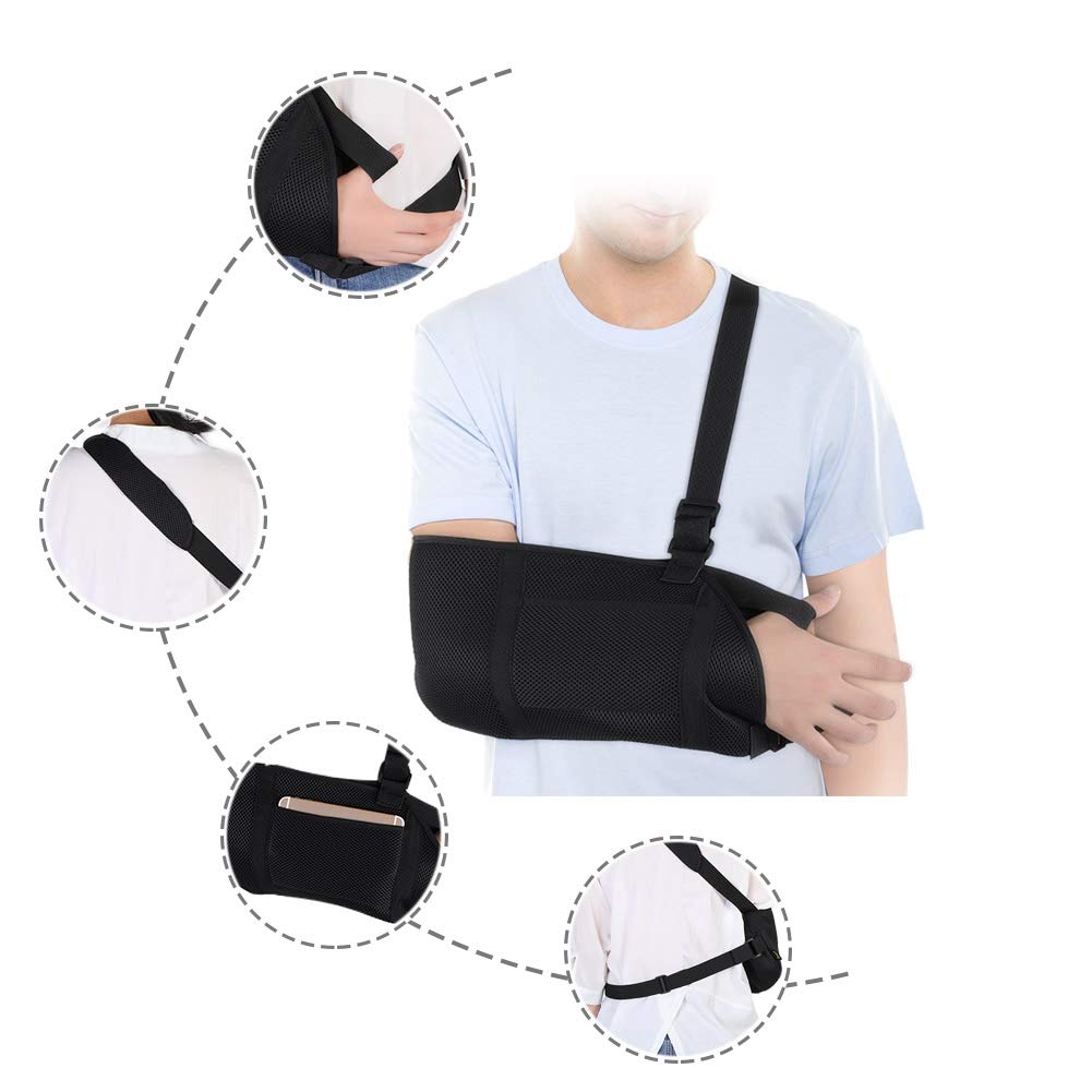 Arm Sling With Thumb Support, Arm Sling For Shoulder Injury, Arm Brace, Dislocated Shoulder Sling For Broken Arm Immobilizer Wrist