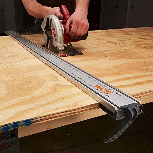 Bora 100β WTX Ruled Clamp Edge Saw Guide for Woodworking, Contractors, Carpenters and DIY, Guide for Circular Saws, 100 Inch Cutting Length, 545100