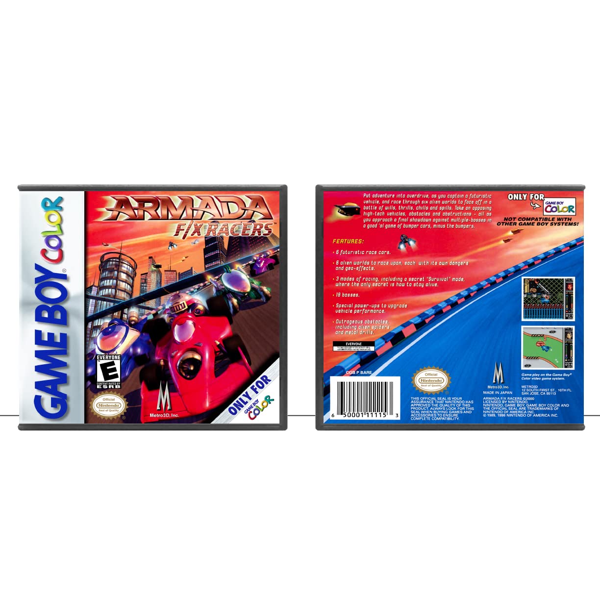 Armada FX Racers | (GBC) Game Boy Color - Game Case Only - No Game