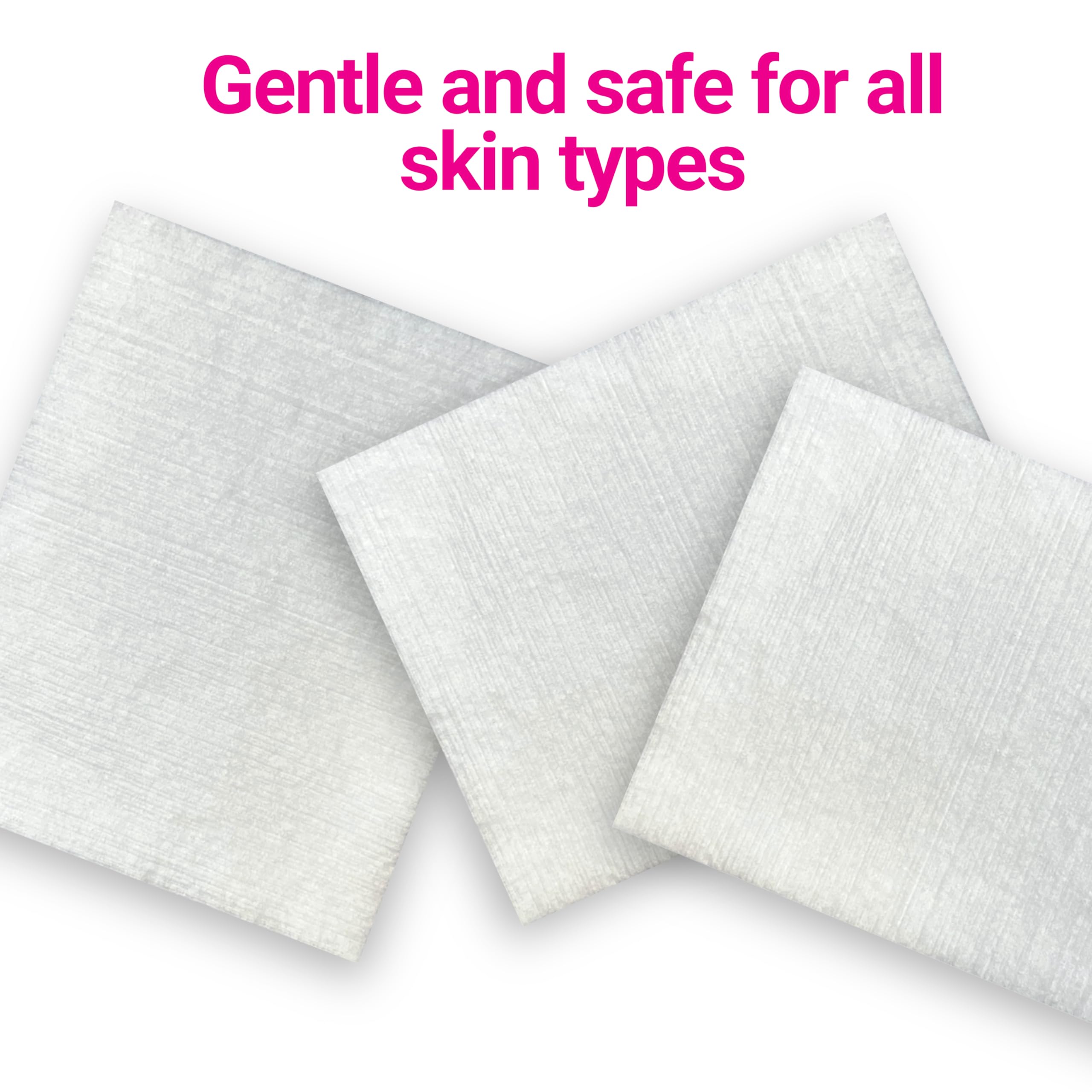 Swisspers Premium Facial Cleansing Pad, 100% Cotton, Ultra Soft, Extra Large, 50 White Pads per Reclosable Bag, 3 Bags (150 Pads Total)