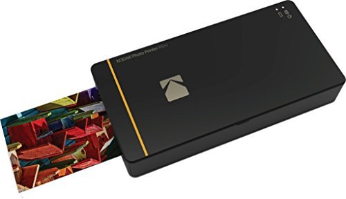 Kodak Mini Portable Mobile Instant Photo Printer - Wi-Fi & NFC Compatible - Wirelessly Prints 2.1 x 3.4" Images, Advanced DyeSub Printing Technology (Black) Compatible with Android & iOS