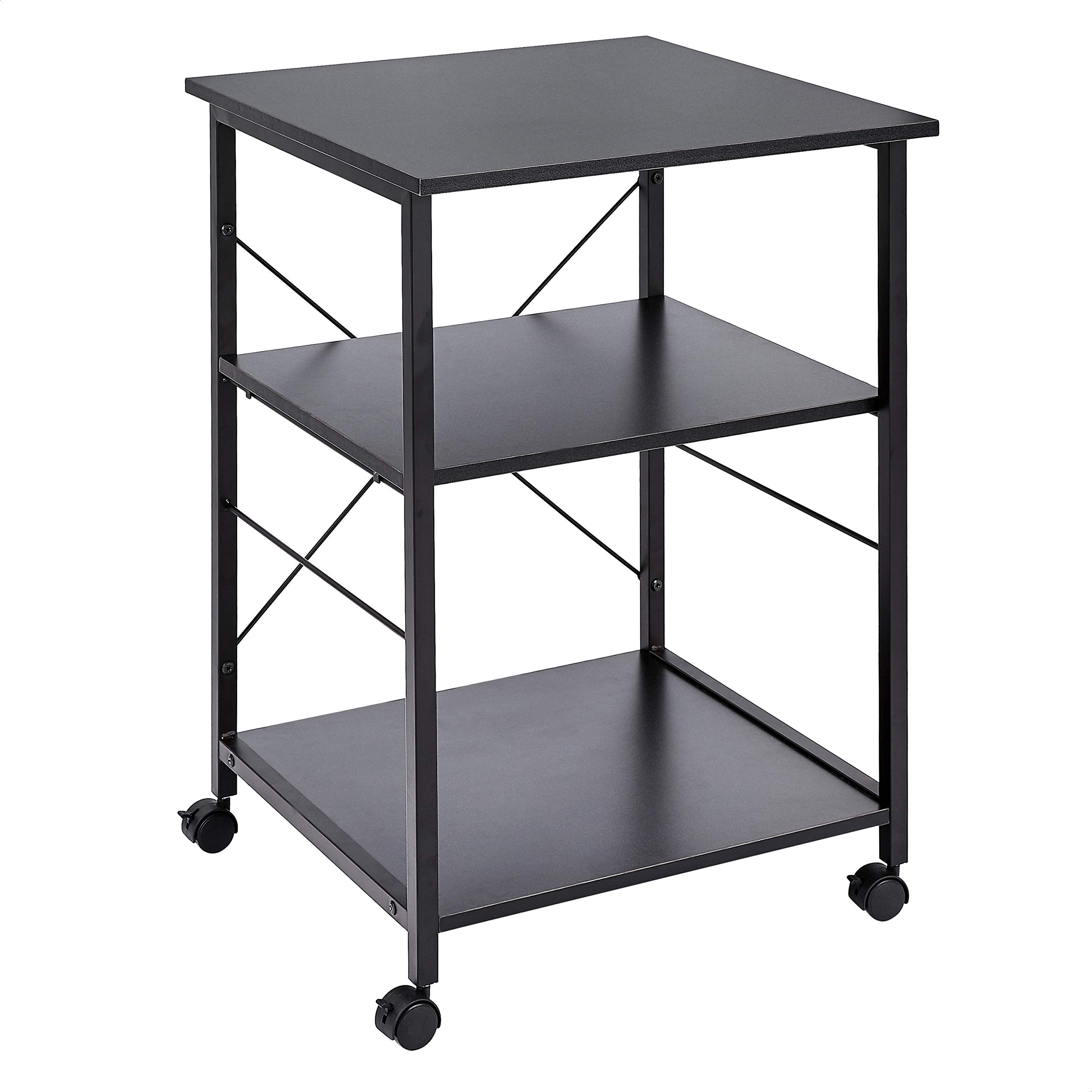Amazon Basics Multipurpose Rolling Cart, Desk Extender, Black