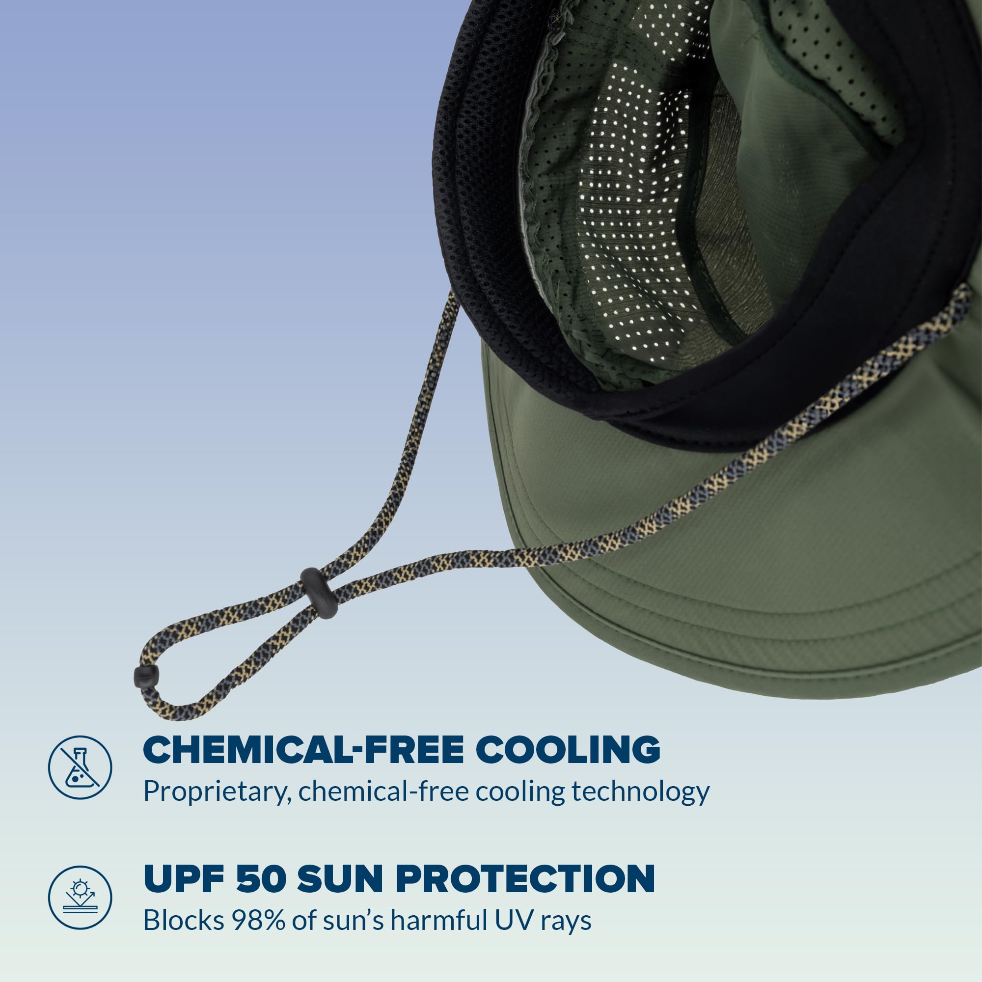 ARMORAY Cooling Boonie Bucket Hat - Wide Brim Adjustable Sun Hats for Men and Women - White