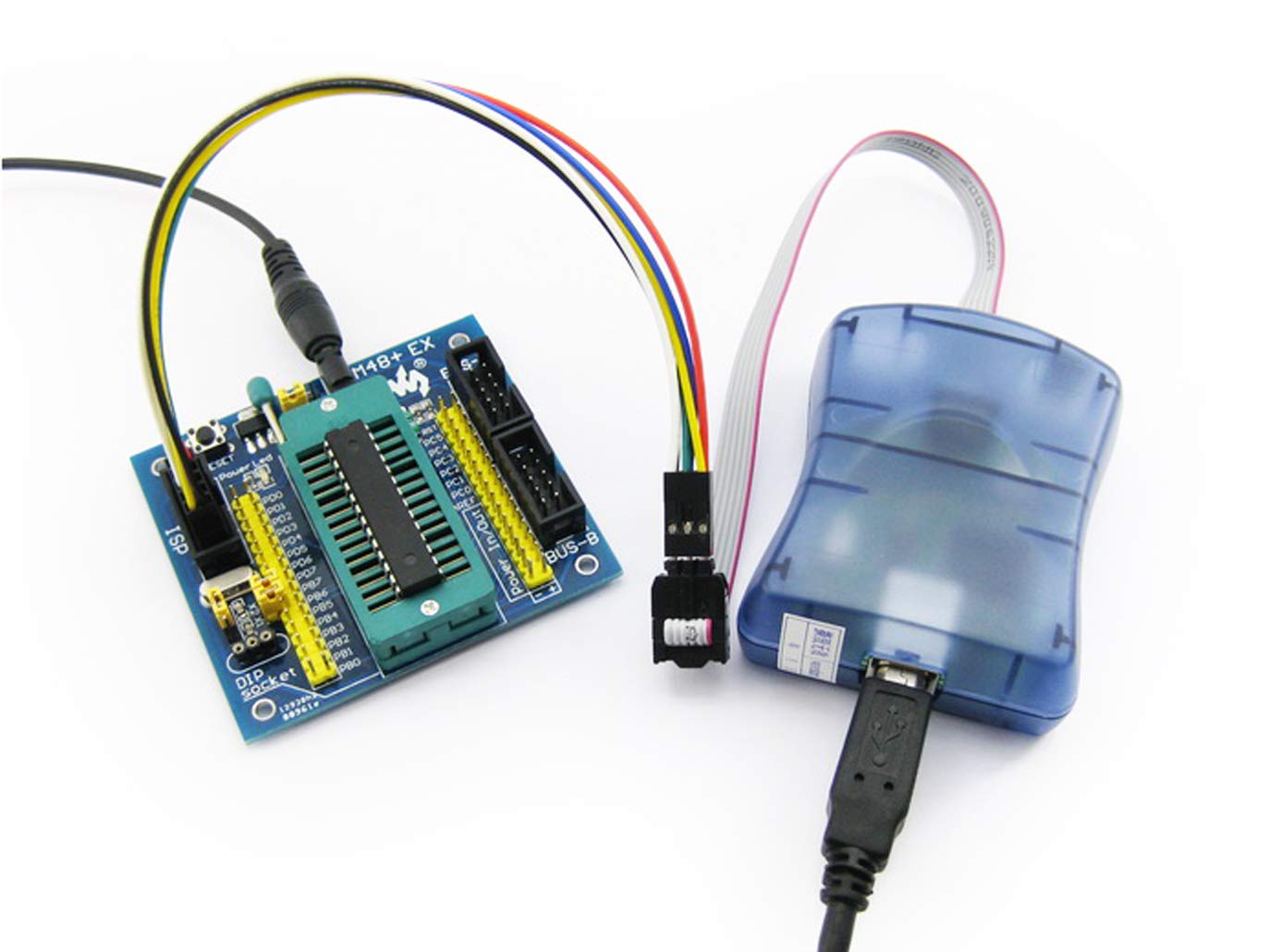 Waveshare-AVR Programmer USB AVRISP XPII Compatible with ATMEL at AVR ISP mk2 mkII in-System Programmer Supports AVR Studio 4/5/6/7 Or Higher Version