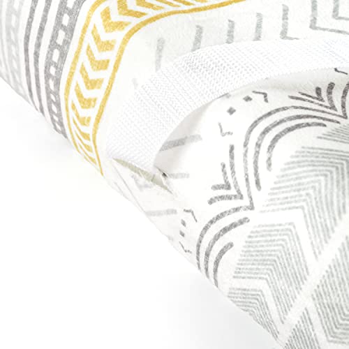 Lush Decor Baby Hygge Geo Soft & Plush Changing Pad Cover, 32" x 16" x 5", Yellow & Gray