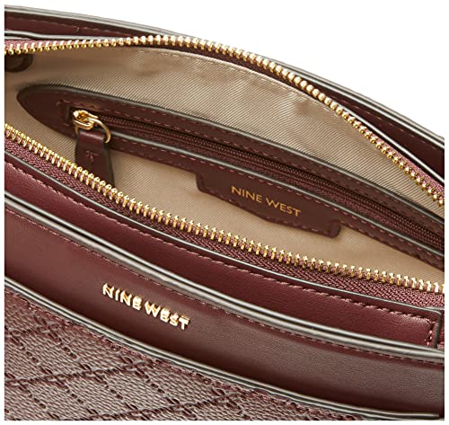 Nine West Brooklyn Crossbody, Merlot Logo
