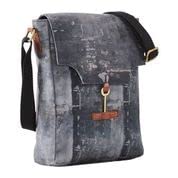 Mona B. Recycled, Upcycled Vintage Canvas Collection with Vegan Leather Trim Keyed-Crossbody