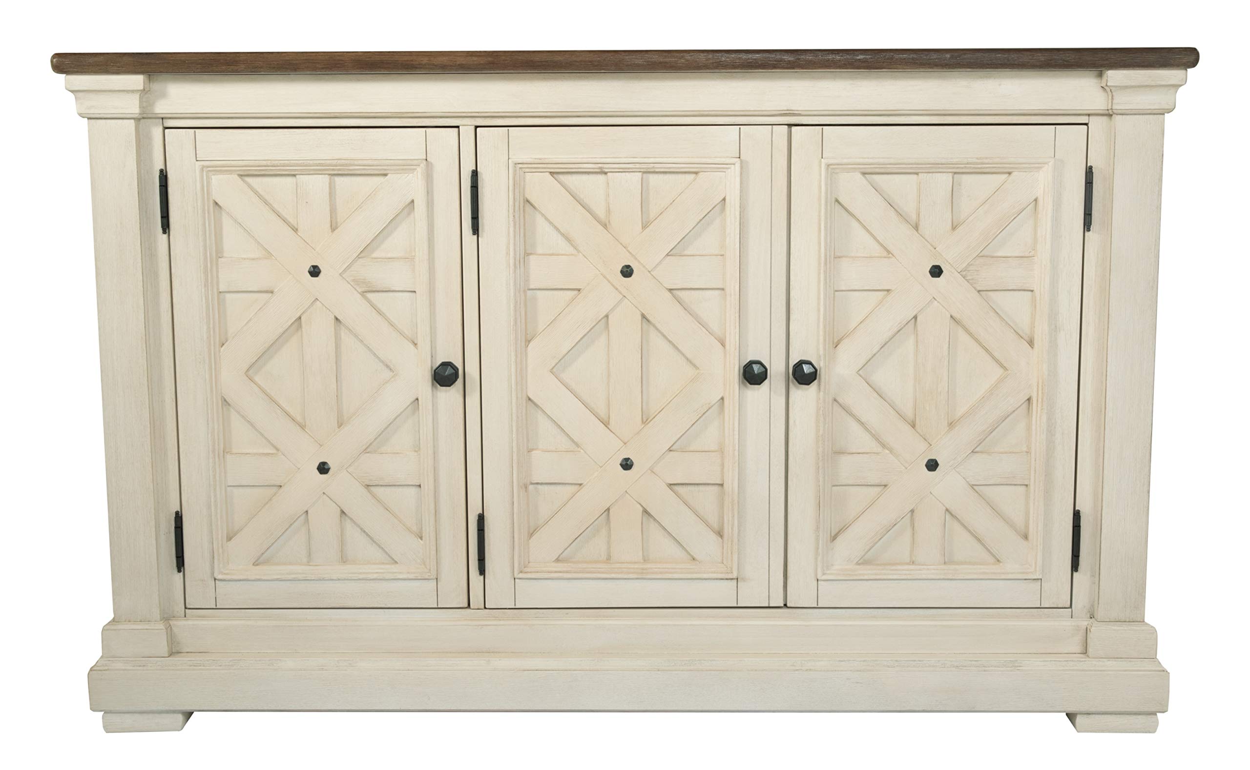 Signature Design by Ashley Bolanburg French Country Dining Room Server, Two-tone White & Brown