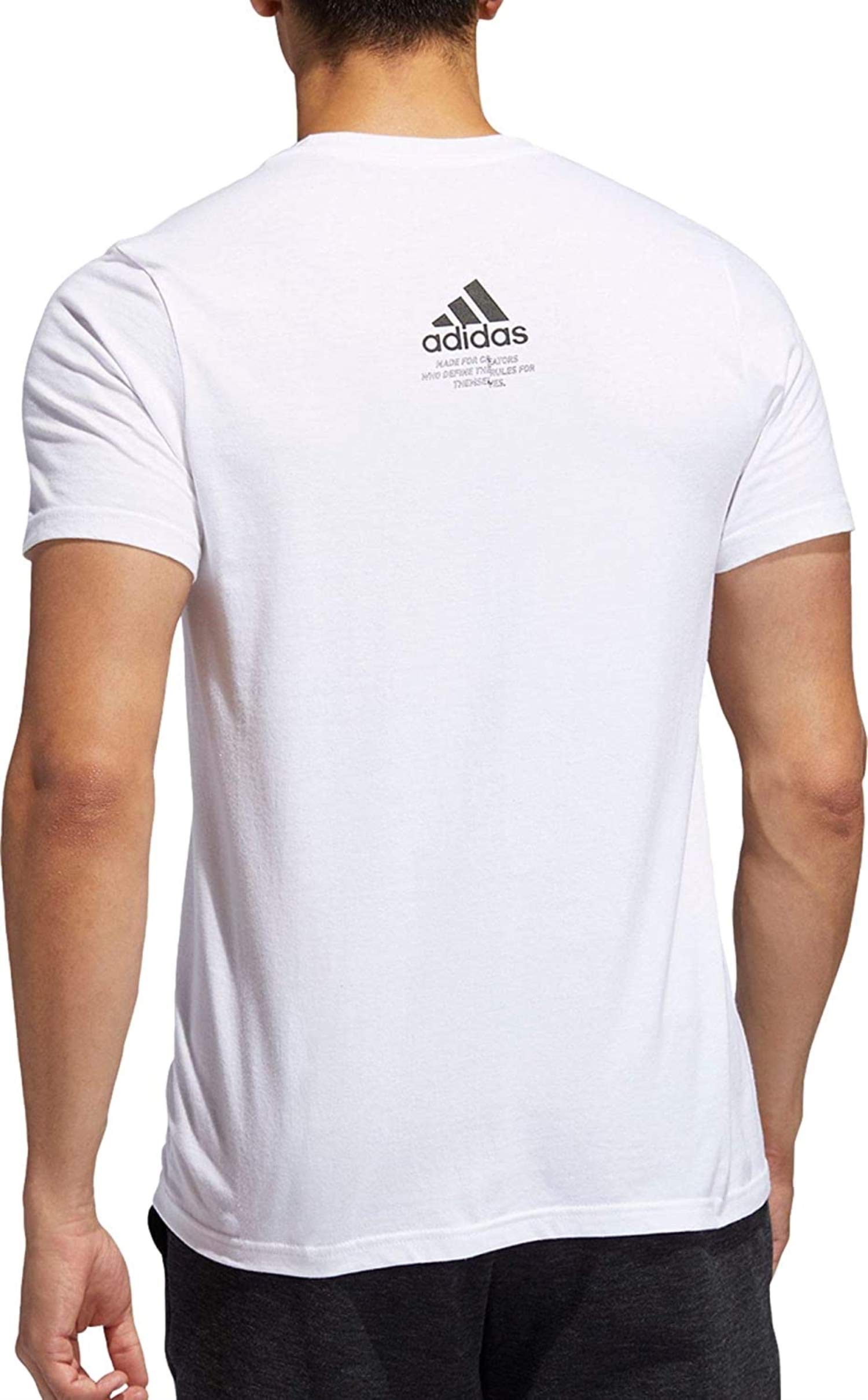 adidas Men's Scatter Amplifier Graphic T-Shirt, Color Options (White, Small)