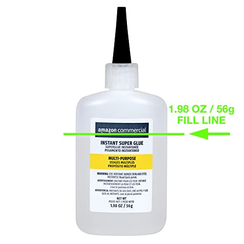 AmazonCommercial Super Glue, 1.98 oz (56 Gram), Clear