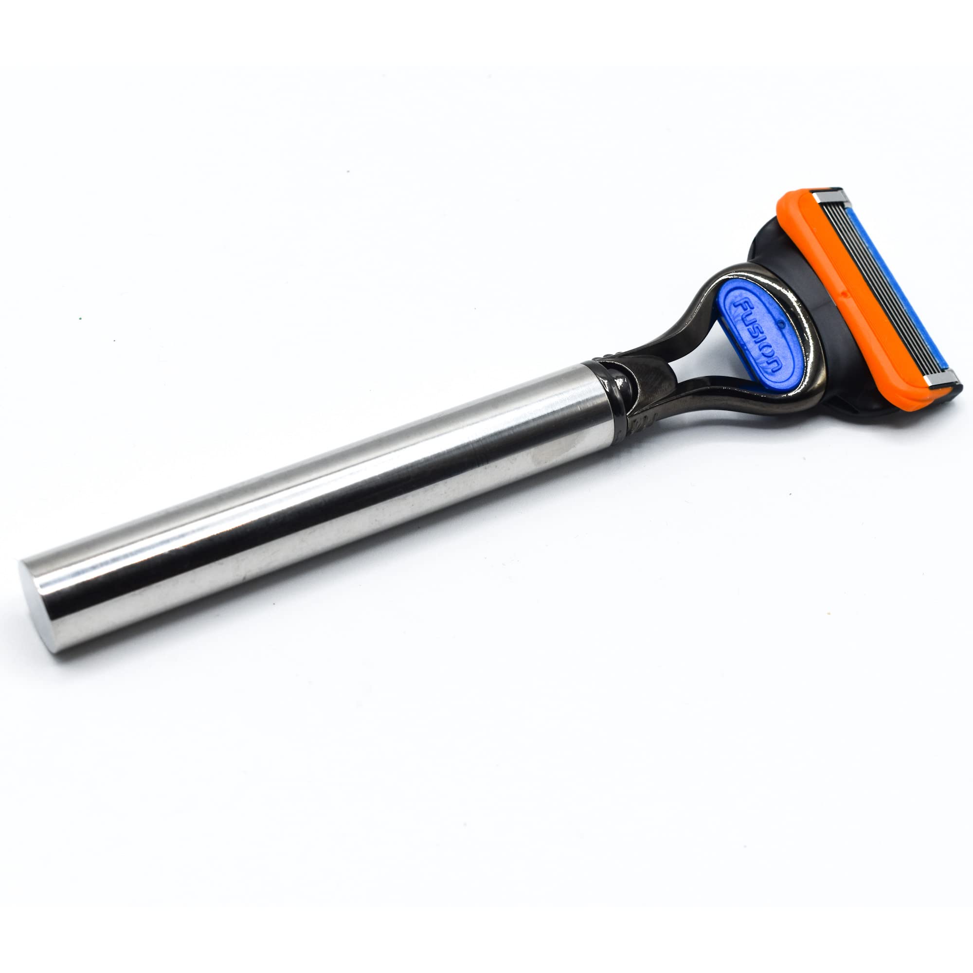 Parker 100% Stainless Steel Handle Gillette Fusion Compatible Razor - 1 Gillette Fusion Blade Included
