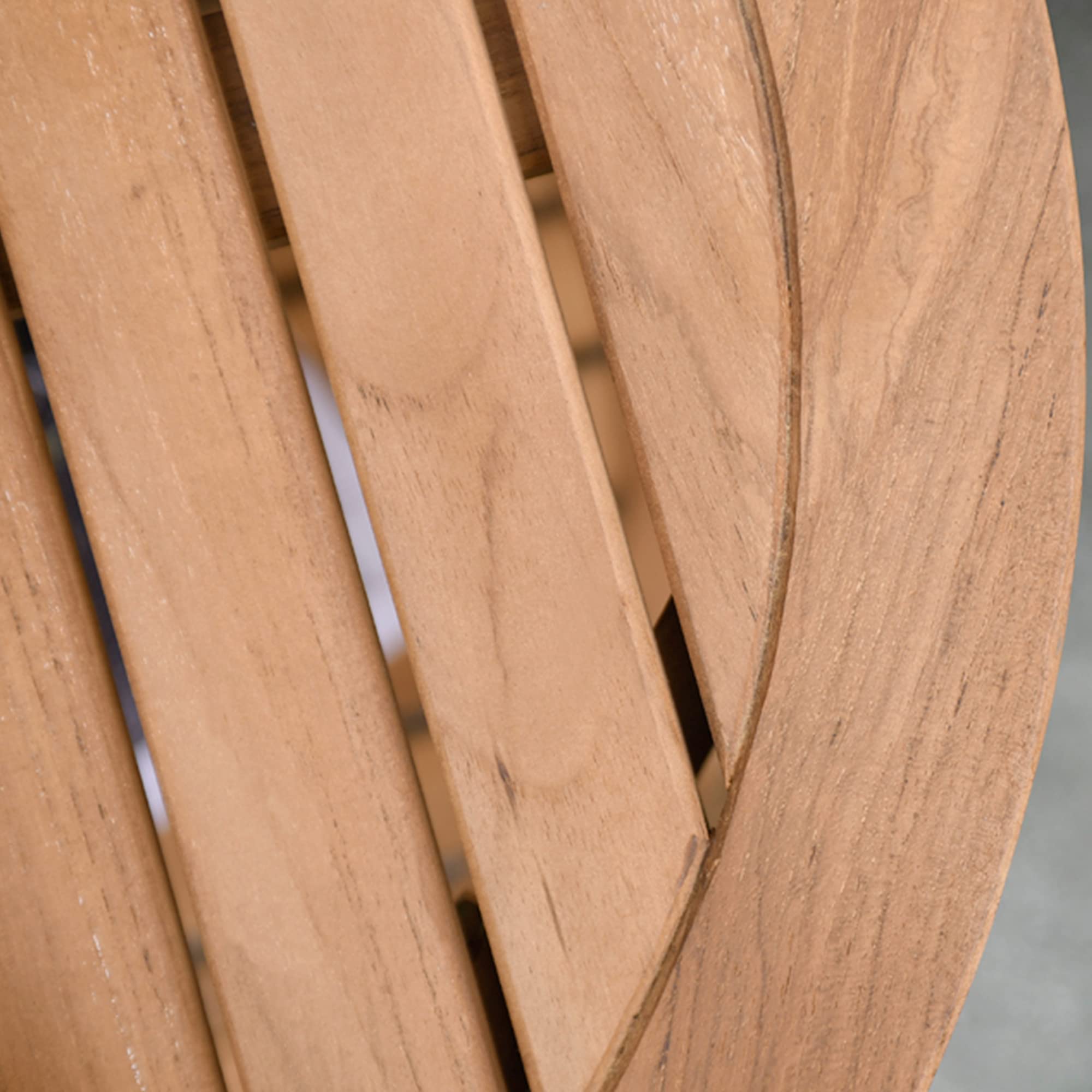 Cambridge Casual Superior Indonesian Teak Arie Outdoor Round Side Table, Natural Teak