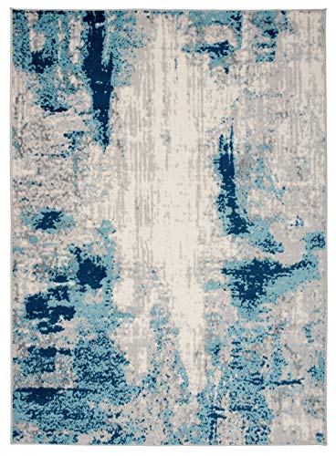 Rugshop Sky Collection Whimsical Abstract Area Rug 3'3" x 5' Blue