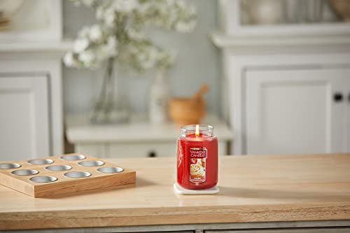 Yankee Candle Sugared Cinnamon Apple Scented, Classic 22oz Large Jar Single Wick Candle, Over 110 Hours of Burn Time