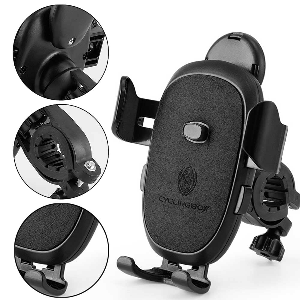 Airtag Bike Mount Hidden, Bike GPS Tracker, Anti-Theft Airtag Case, One-Touch Automatically Lock & Quick Release Bicycle and Motorcycle Handlebar Phone Mount Holder