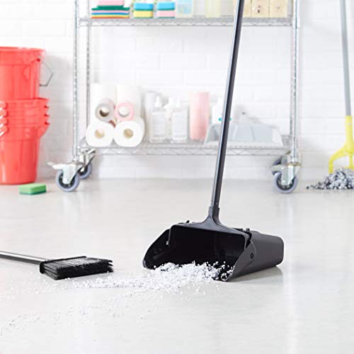 AmazonCommercial Lobby Dustpan, Black, - 4-pack
